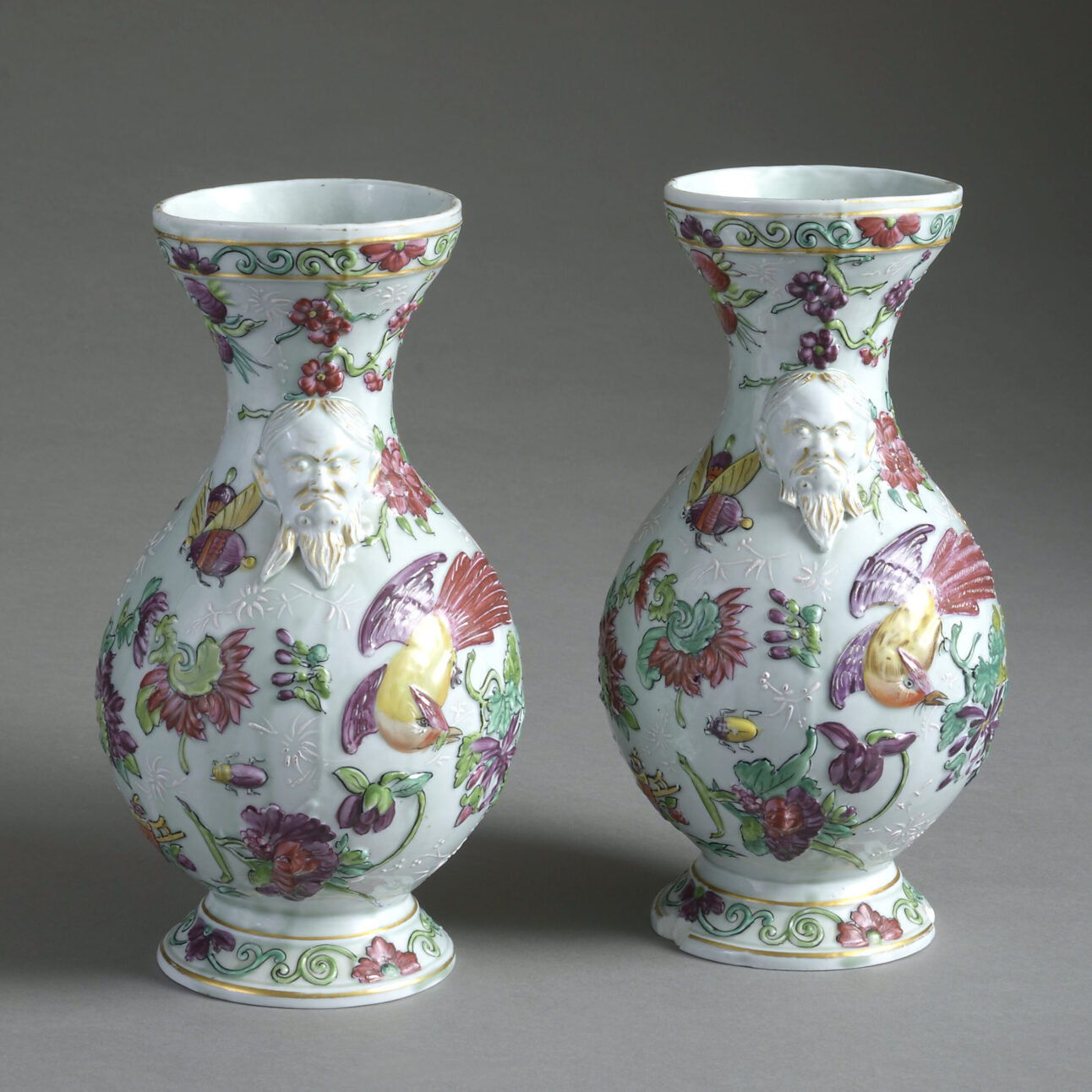 Pair of Samson Porcelain Vases - Adam Calvert Bentley