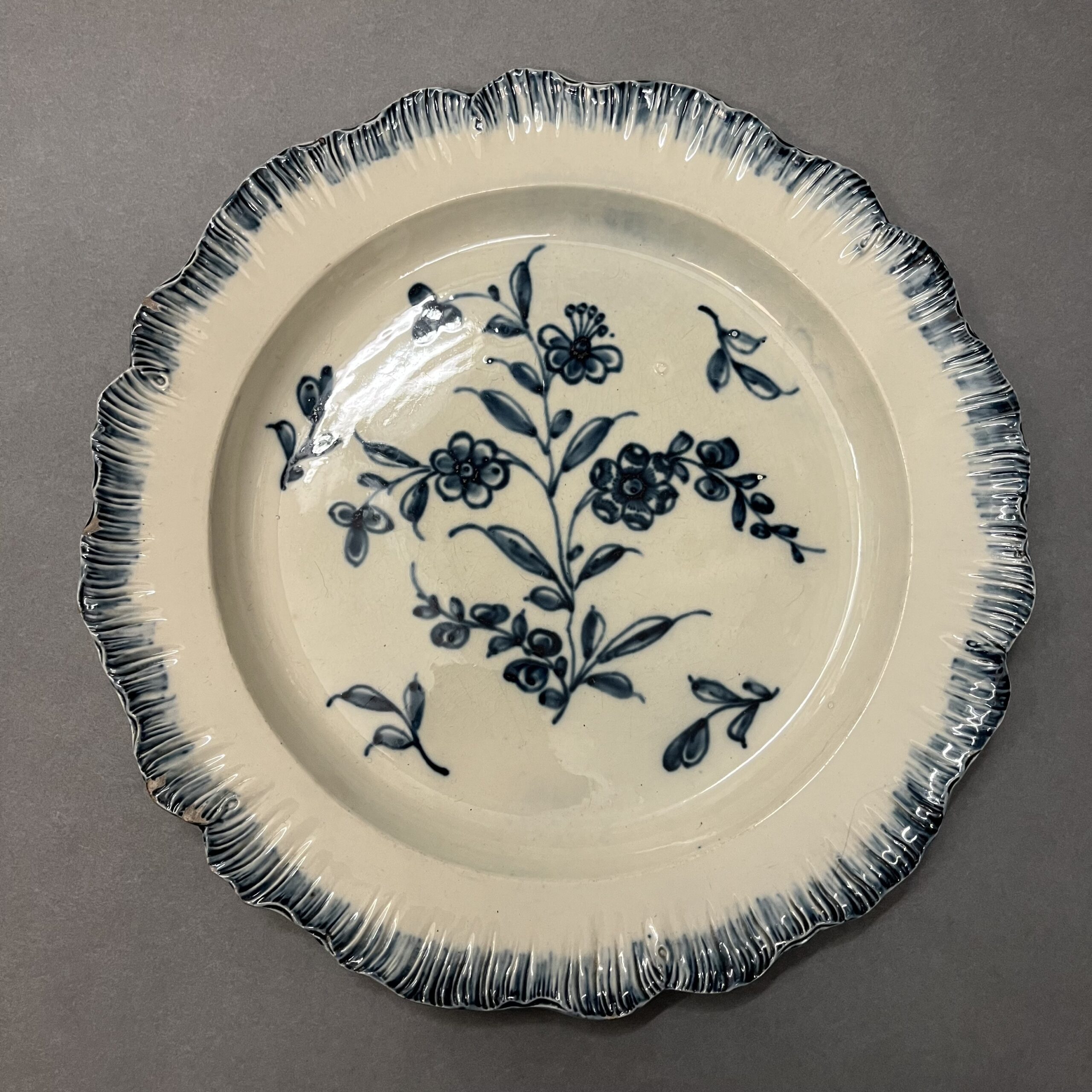 George III Chinoiserie Pearlware Plates - Adam Calvert Bentley