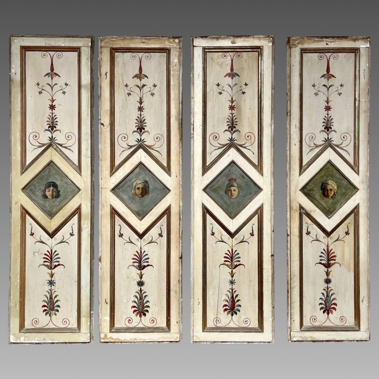 Set of Italian Antique Neoclassical Painted Panels - Adam Calvert Bentley