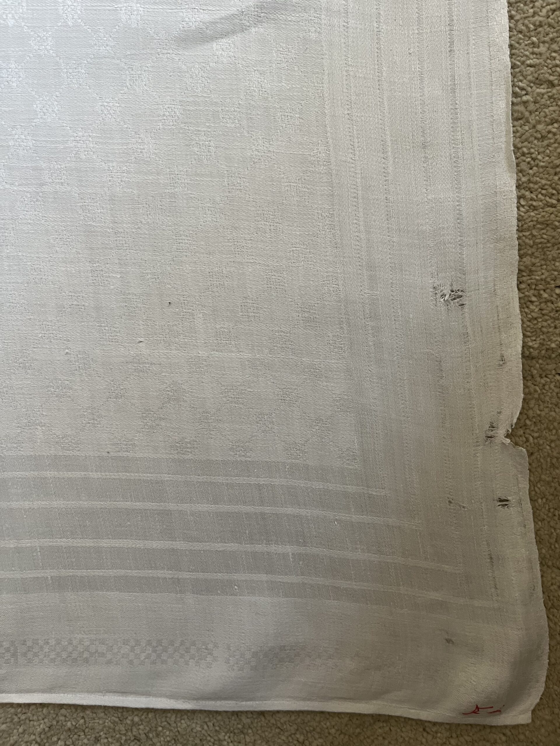 NAPOLEONIC INTEREST: Rare Linen Damask Banqueting Cloth Commemorating ...