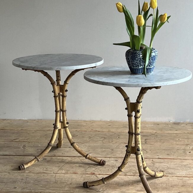 Pair of Antique Faux Bamboo Tables - Adam Calvert Bentley