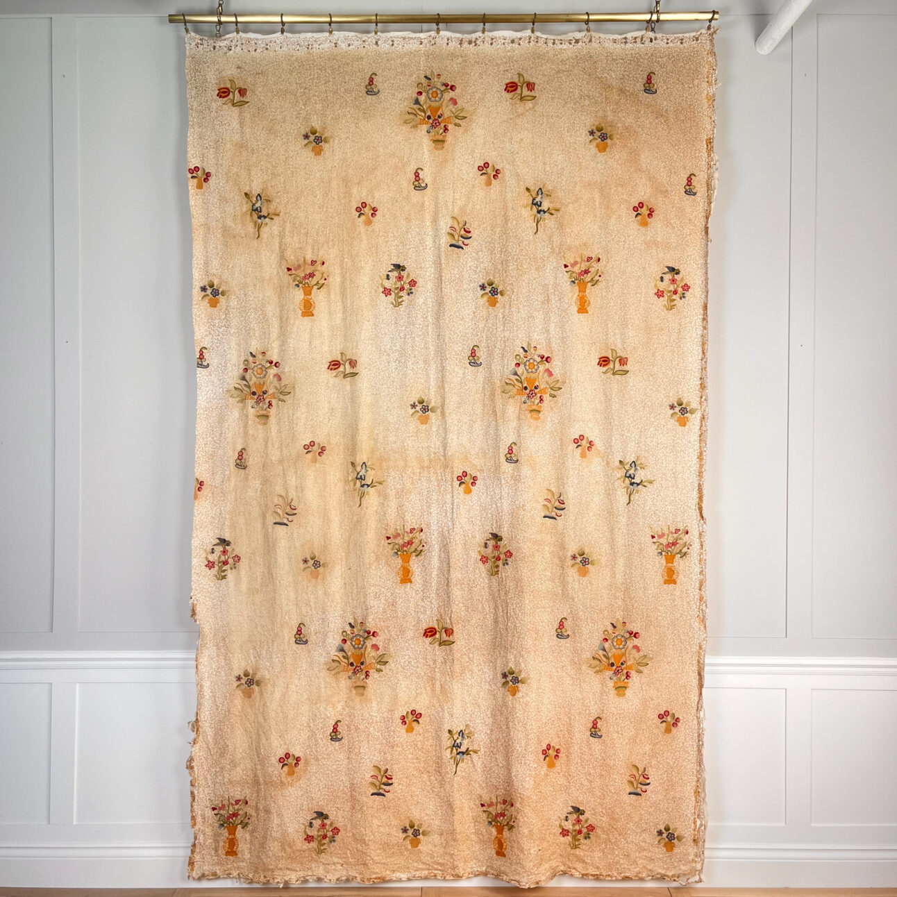 Large Queen Anne Style Embroidered Panel - Adam Calvert Bentley