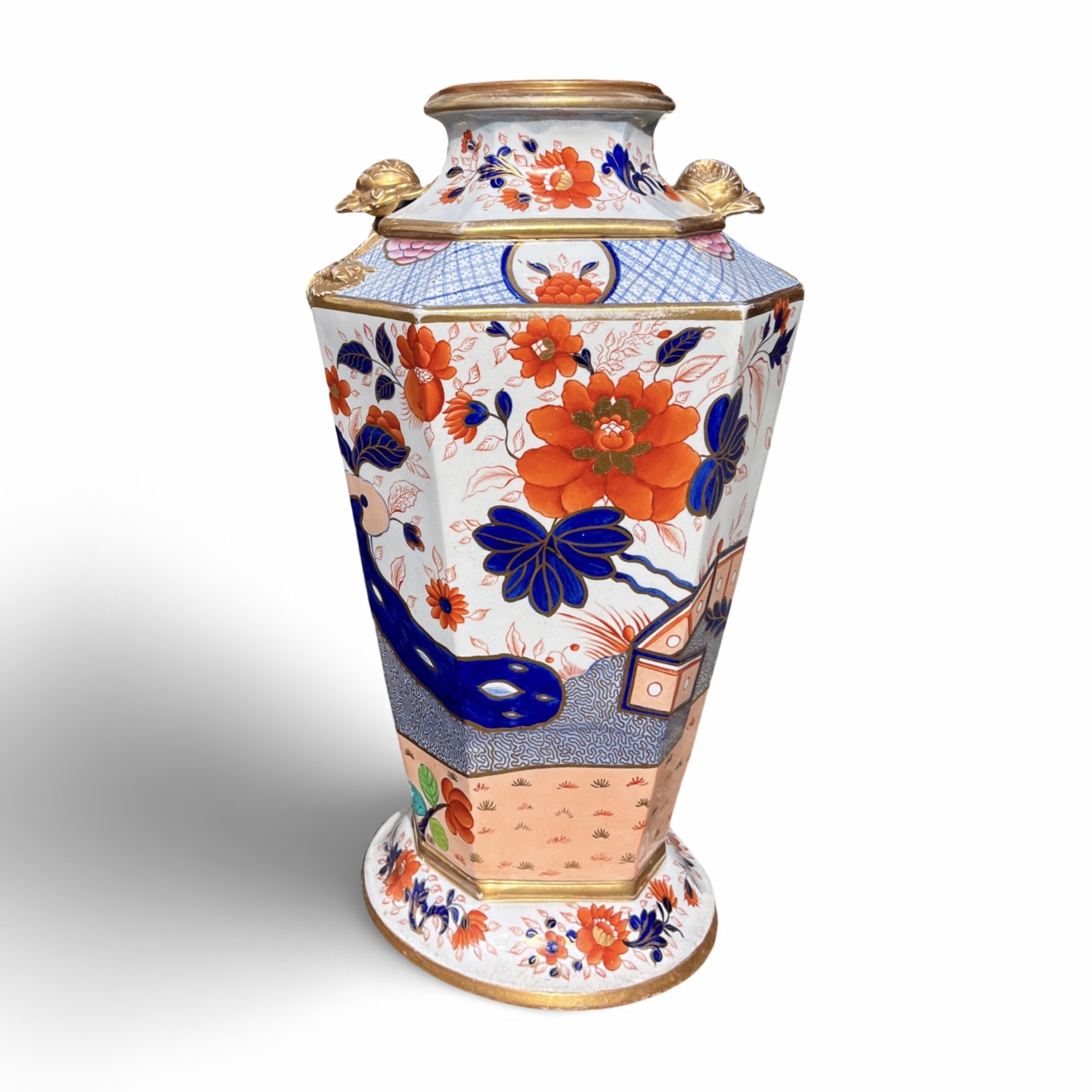 Large Masons Ironstone Vase or Lamp Base - Adam Calvert Bentley