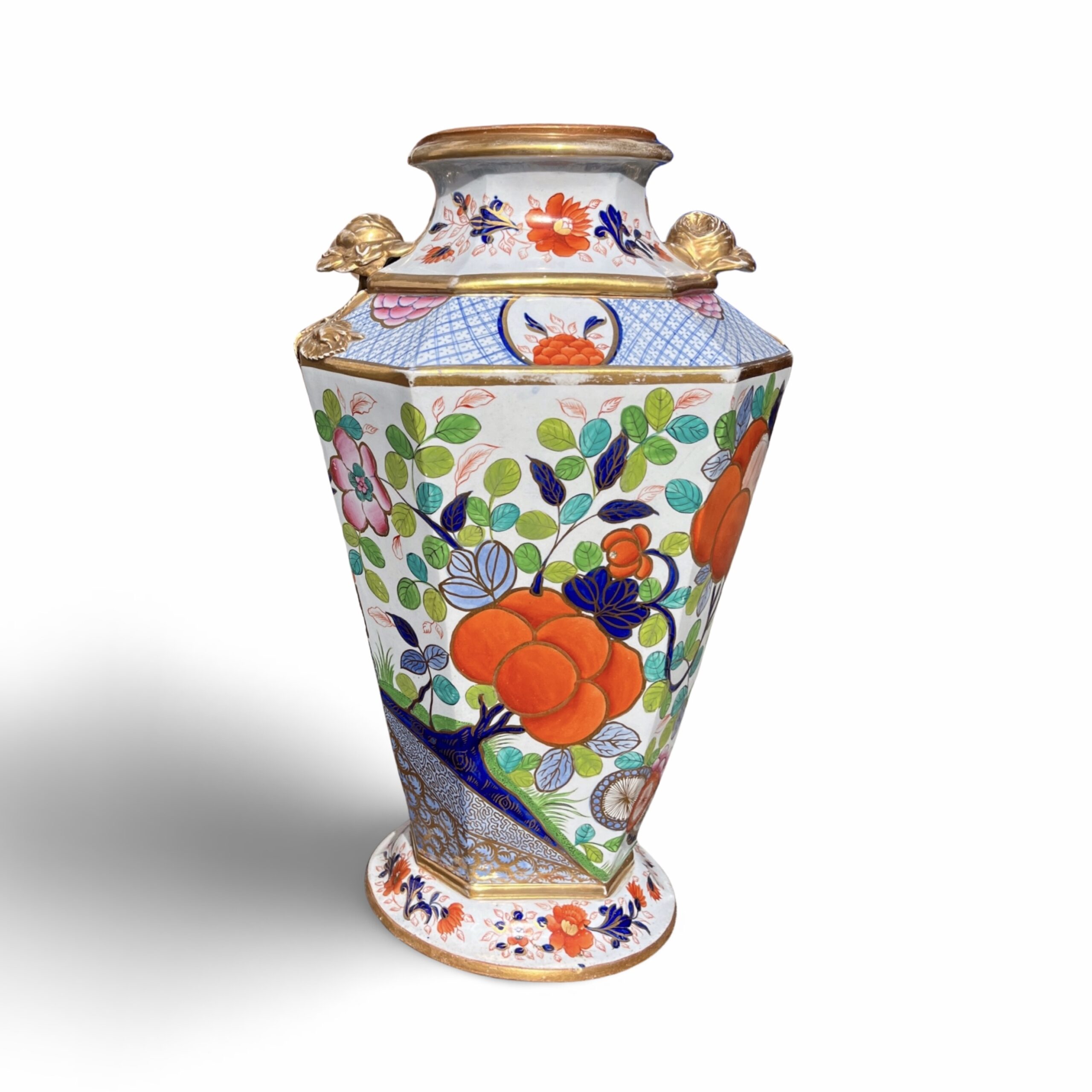 Large Masons Ironstone Vase or Lamp Base - Adam Calvert Bentley