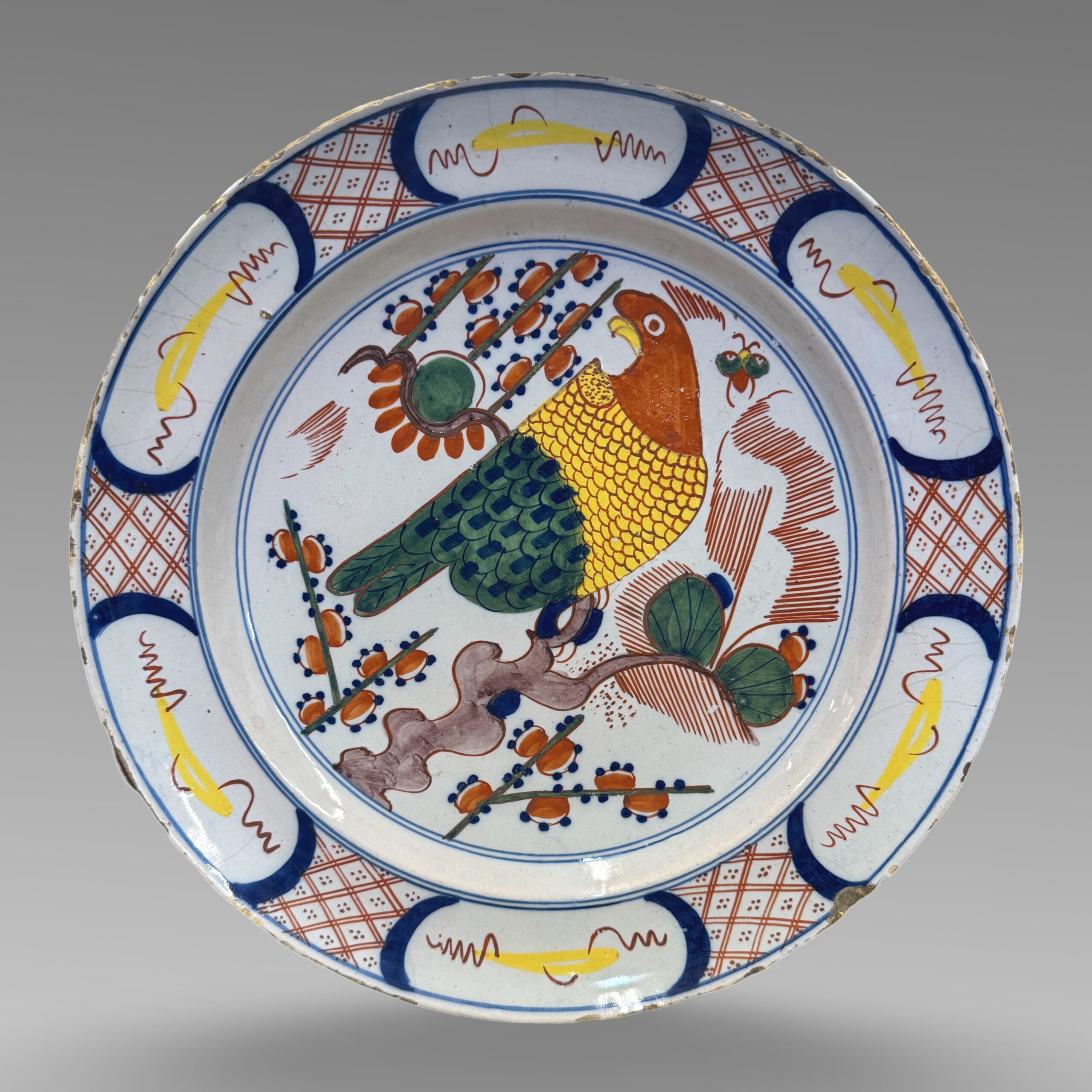 18th Century Delft Pottery Plate - Adam Calvert Bentley