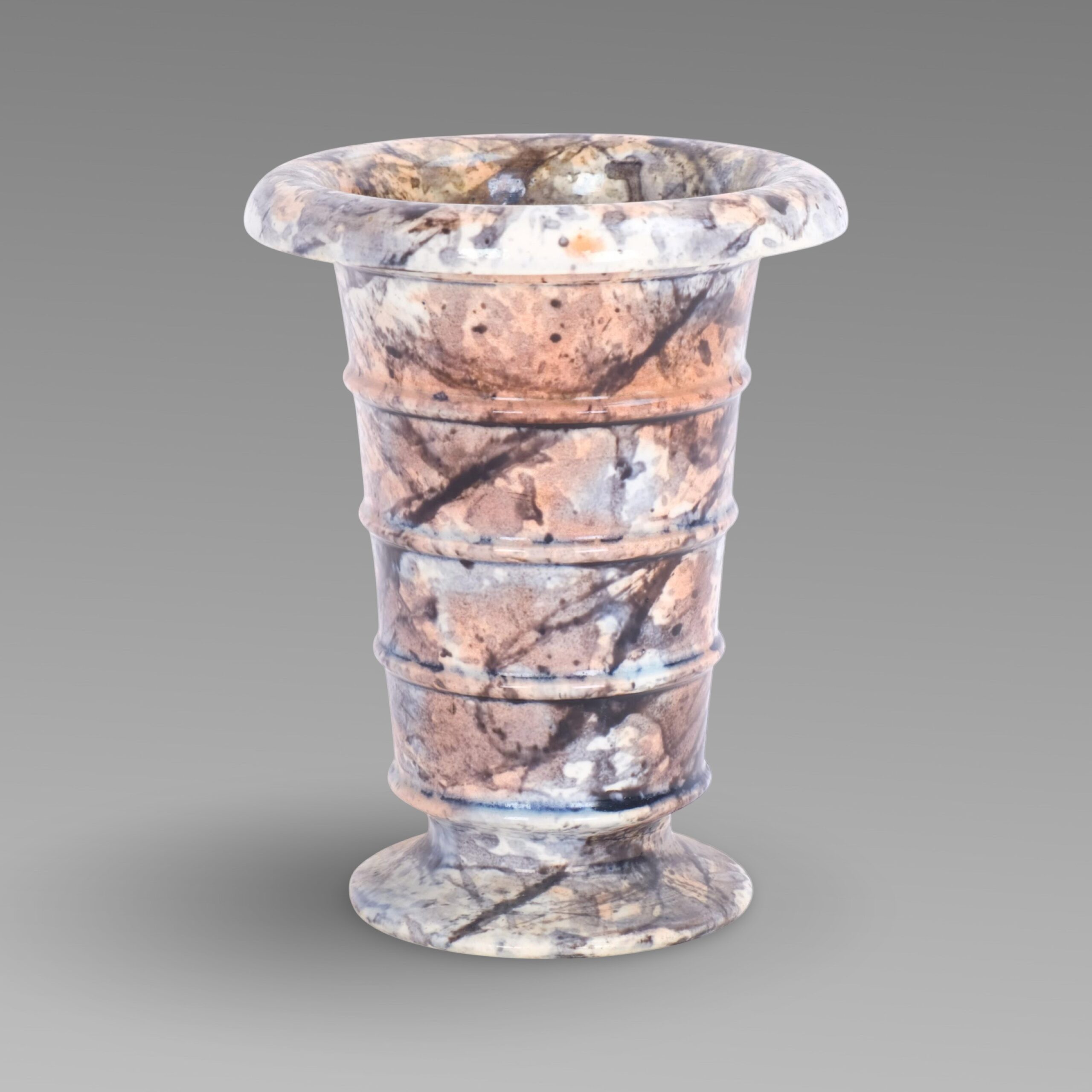 Antique Marbled Pottery Vase - Adam Calvert Bentley
