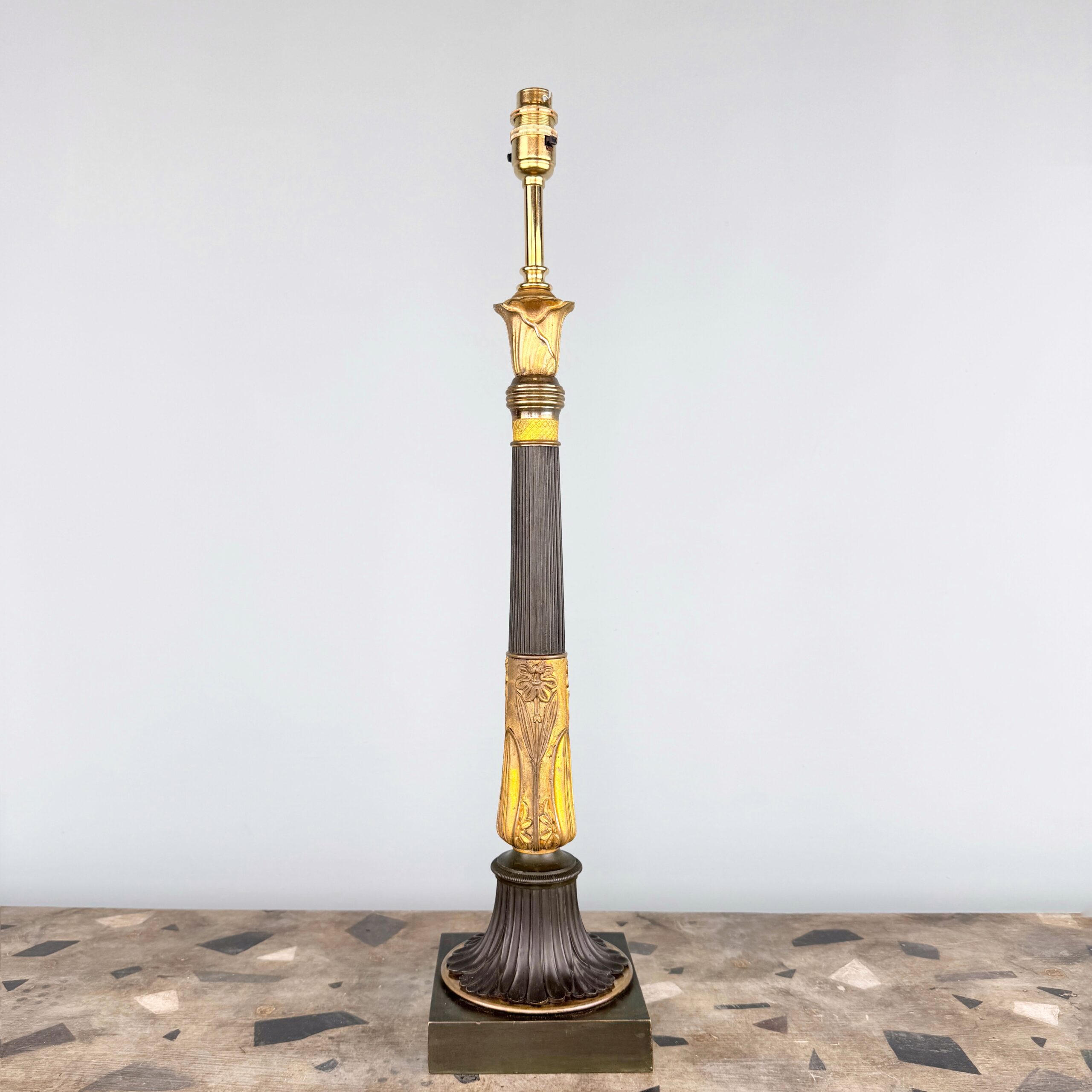 Empire Bronze and Gilt-Bronze Column Lamp - Adam Calvert Bentley