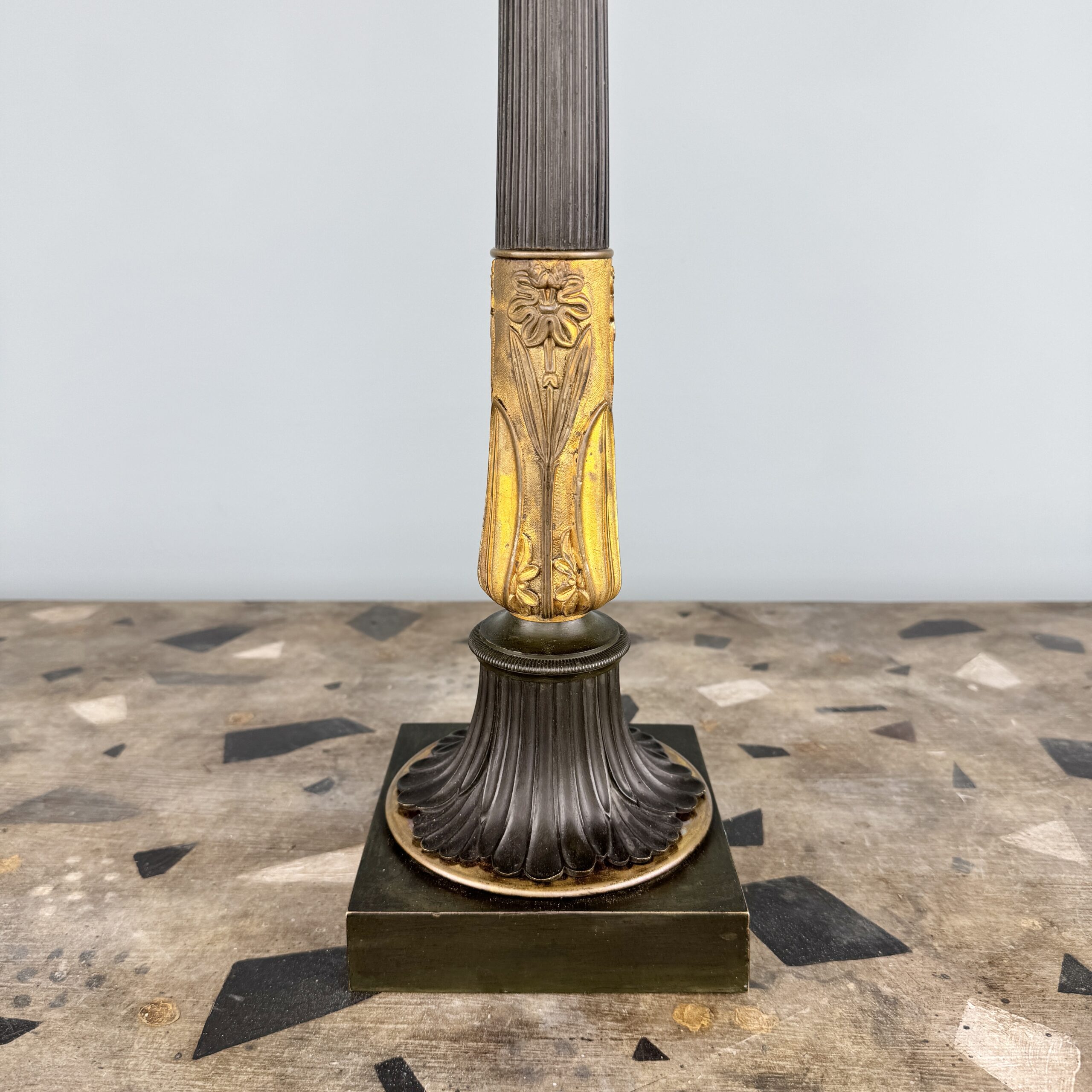 Empire Bronze and Gilt-Bronze Column Lamp - Adam Calvert Bentley