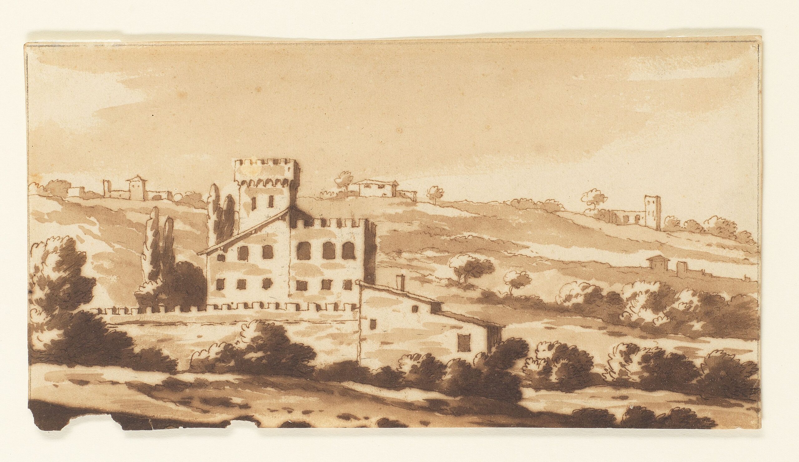Jacob Van Der Ulft: Buildings near the Acqua Acetosa, Roman Campagna ...